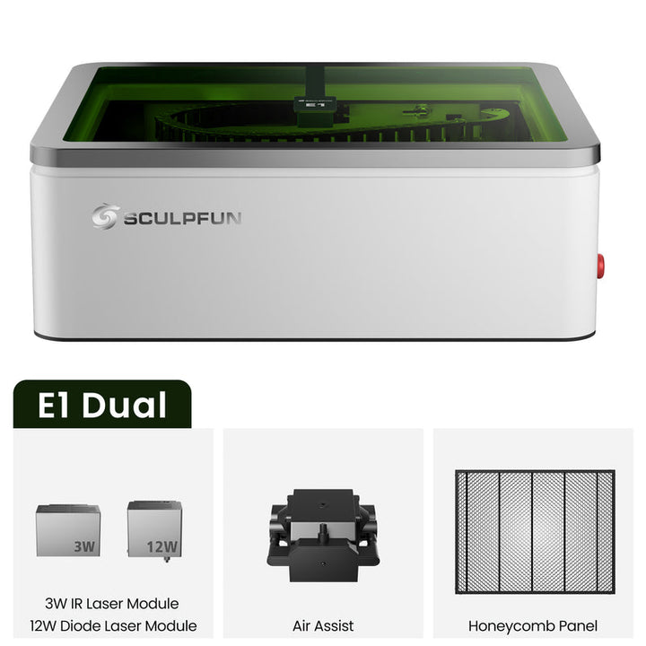 SCULPFUN E1 Enclosed Dual Laser Engraving Machine – Sculpfun Europe