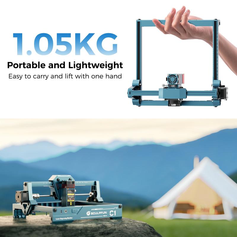 Sculpfun C1 Mini Laser Engraver 3W 0.04mm Ultra Fine Spot Compact 15*1 ...